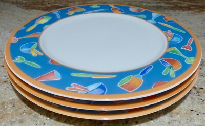 SET OF 3 - VILLEROY & BOCH - CITTA & CAMPAGNA - DESC0 - DINNER PLATES ...