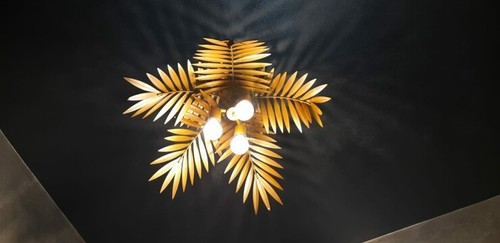 Vintage Tropical Coconut Leaves Lamp Unique Rustic Tree Ceiling Mount ...