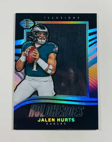 Jalen Hurts 2023 Panini Illusions SSP Case Hit Holo Heroes Philadelphia ...