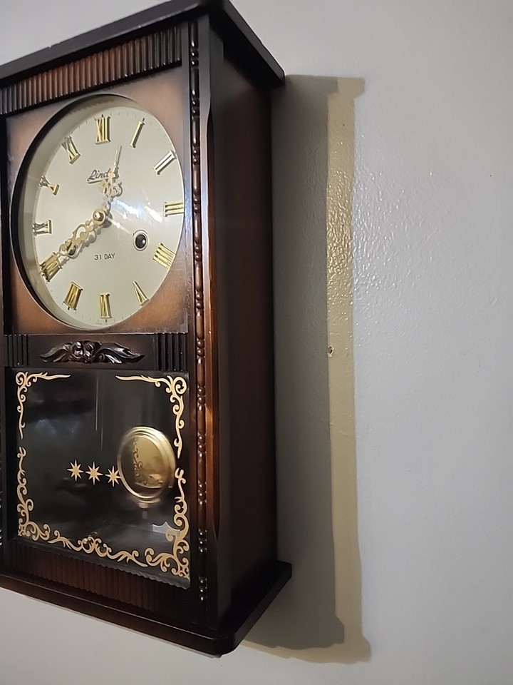 Linden 31 Day Pendulum Chime Wall Clock #8053 Japan | eBay