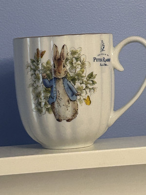BEATRIX POTTER Peter Rabbit Ribbed Cup Mug Collectible New 16 oz | eBay