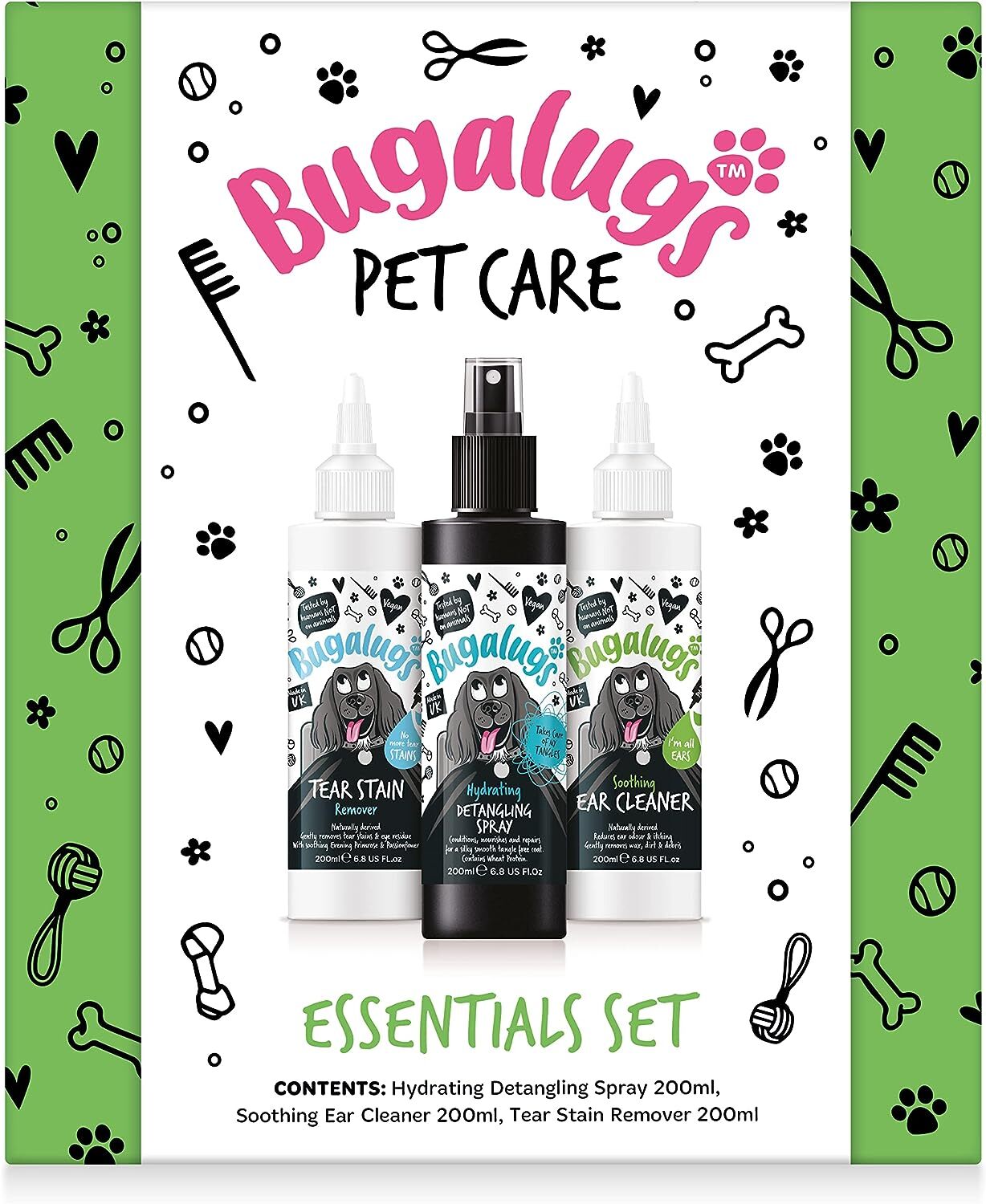 Bugalugs Dog Grooming Essential Shampoos, Colognes, Health 6 Gift Sets ...