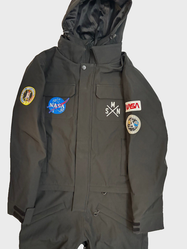 GSOU SNOW Ski Suits Men One Piece Snow Suits Size Small NASA patches | eBay