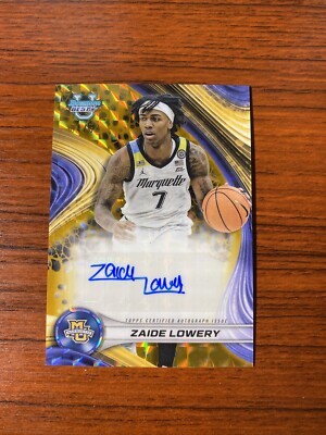 Zaide Lowery Gold Geometric Refractor /50 | 2024-25 Bowman U Best ...