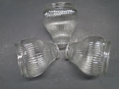 Hampton Bay Ceiling Fan Replacement 3 Globes Shades Clear Lined Pear 3499