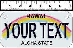 PERSONALIZED ALUMINUM MOTORCYCLE STATE LICENSE PLATE-HAWAII | eBay