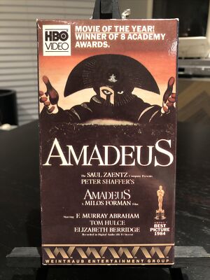 Amadeus (VHS 1984) HBO Video Milos Forman Mozart Classical Music Drama ...