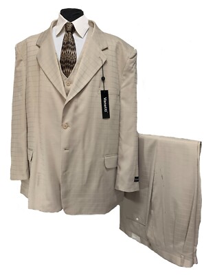 VANETTI LaCOLLEZIONI MEN'S 3 PIECE SUIT ITALIAN SUPERIOR POLYESTER 4B ...