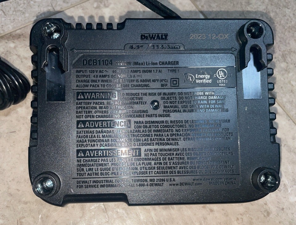Dewalt DCB1104 Charger 12/20v | eBay