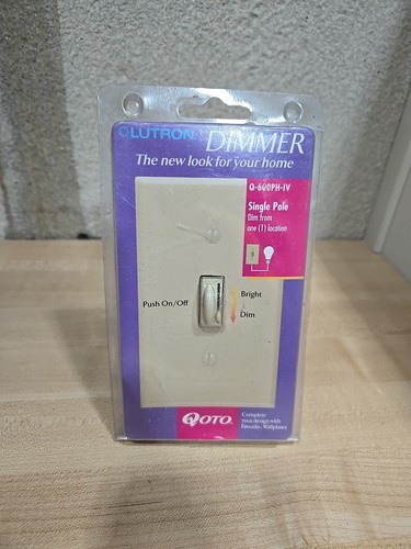 Lutron NSB Q-600PH -IV Ivory Light and Dimmer Switches NOS Single Pole ...