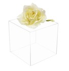 Acrylic Clear Table Top Display Case - Small Square Box 4" x 4" x 4 ...