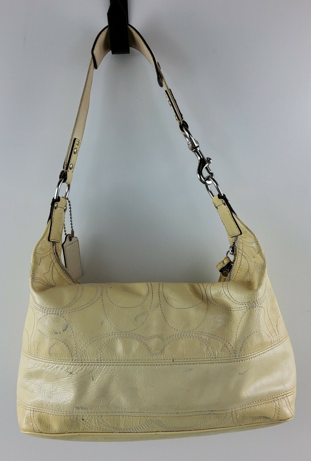 Coach Signature Patent Leather Hobo Bag Purse F17421 … - Gem