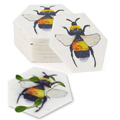 Set of 24 Plantable Wildflower Seed Paper Favors w/Bee Seed Packets ...