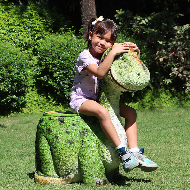 Child's Dinosaur Chair Over Sized Resin Furniture Statue Jurassic Theme ...