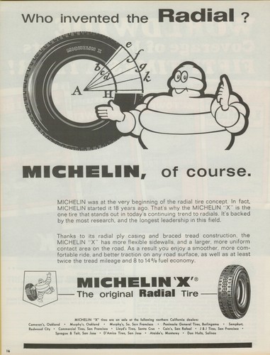 1966 Michelin X Original Radial Tire Man Most Research VINTAGE PRINT AD ...