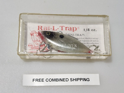 Vintage Bill Lewis Rat L Trap 1/4oz Lipless Crankbait Chrome MT-05 ...