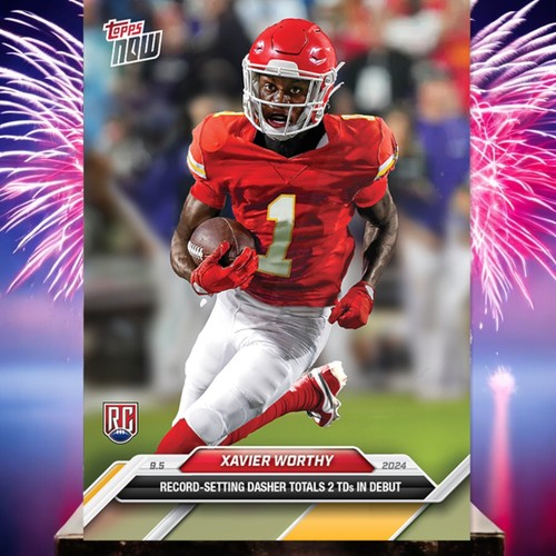 Xavier Worthy RC Rookie Card 2024 TOPPS NOW Football #1 Chiefs | eBay