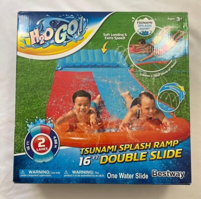 H2OGO! Tsunami Splash Ramp 16 FT. Double Water Slide - NEW | eBay