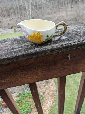 Franciscan Creamer Poppy Yellow And Purple Flowers 🇺🇸 vintage | eBay