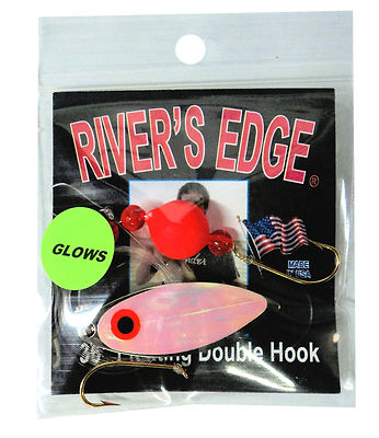 River's Edge 36" DOUBLE Sz 4 HOOK FLOATING Willow Drift Rig, THREE ...