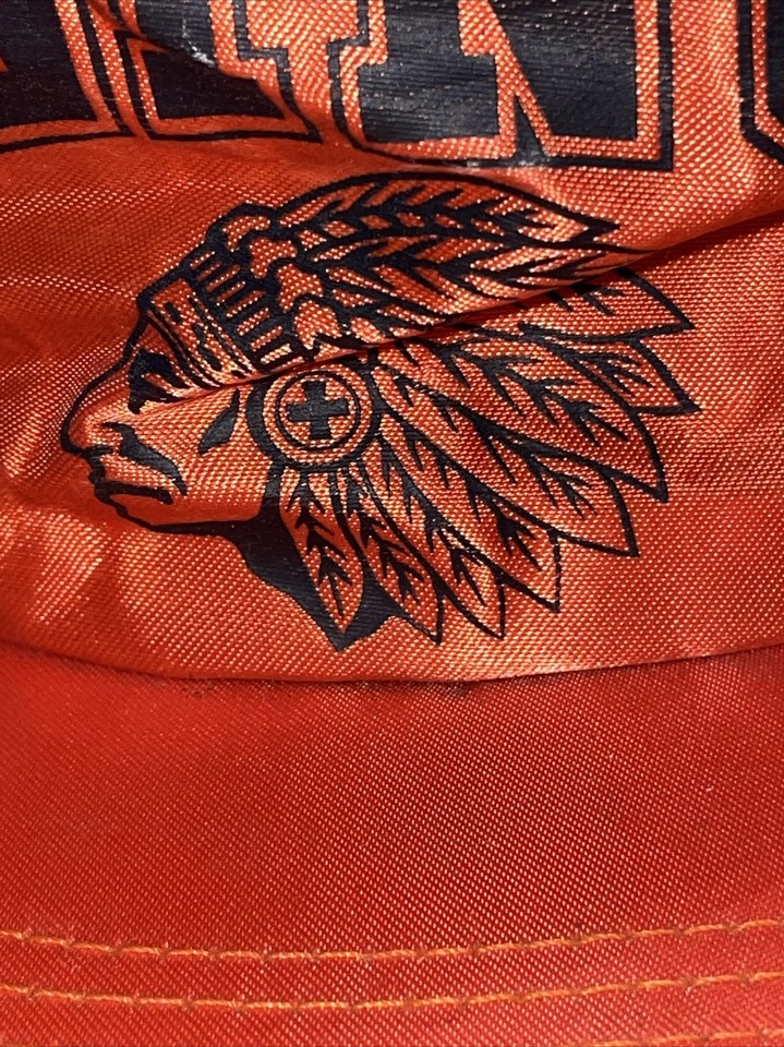Rare Vintage Illinois Fighting Illini Chief Illiniwek SnapBack Mesh Hat ...