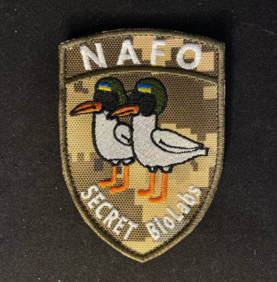 Ukrainian Morale Patch "NAFO" Secret Biolabs MM 14 Tactical Badge Hook ...