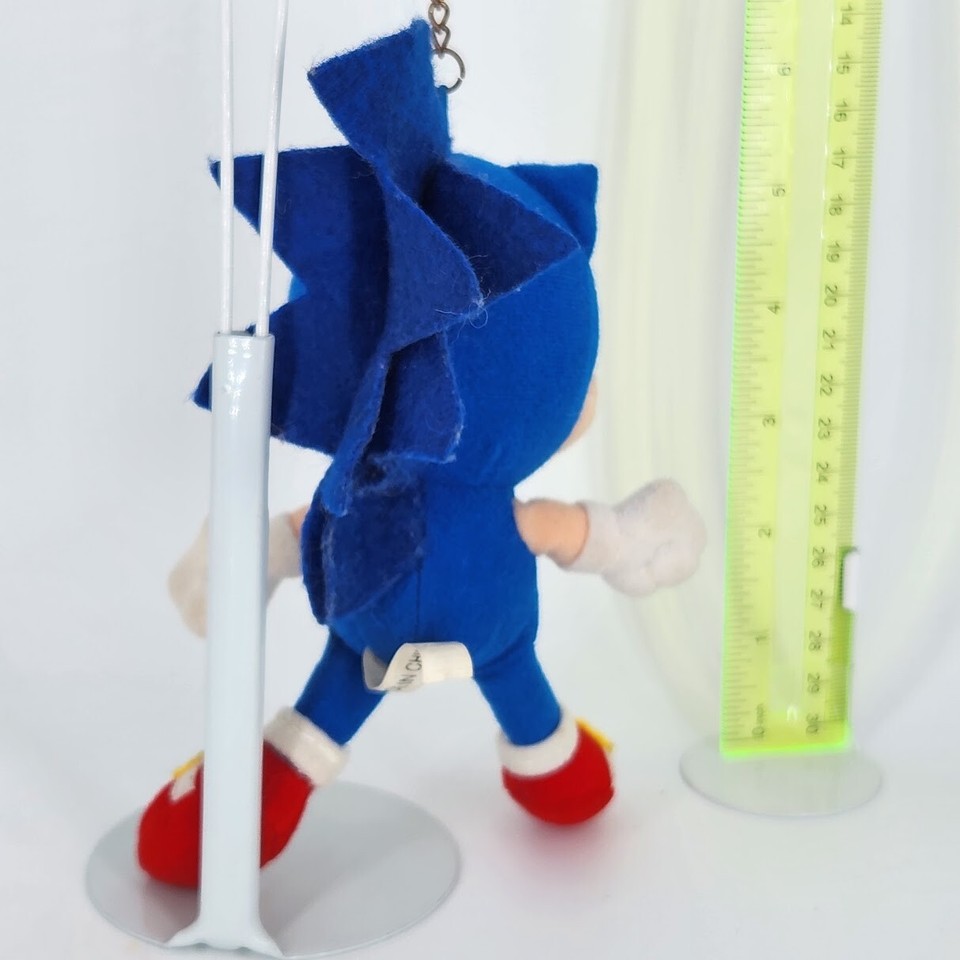 Sonic The Hedgehog Plush K.O TAIWAN VINTAGE 1990'S Keychain 6" CUTE ...
