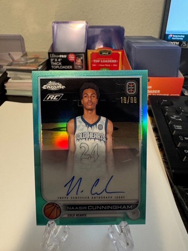 Nas Cunningham 2022-23 Topps Chome OTE Basketball Aqua Auto /99 Alabama ...