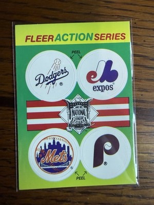 1990 Fleer Logo Stickers Dodgers Expos Mets Phillies | eBay