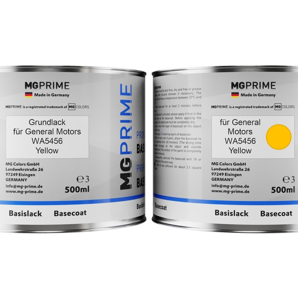 Autolack Set Dose für General Motors WA5456 Yellow 1,0L | eBay.de