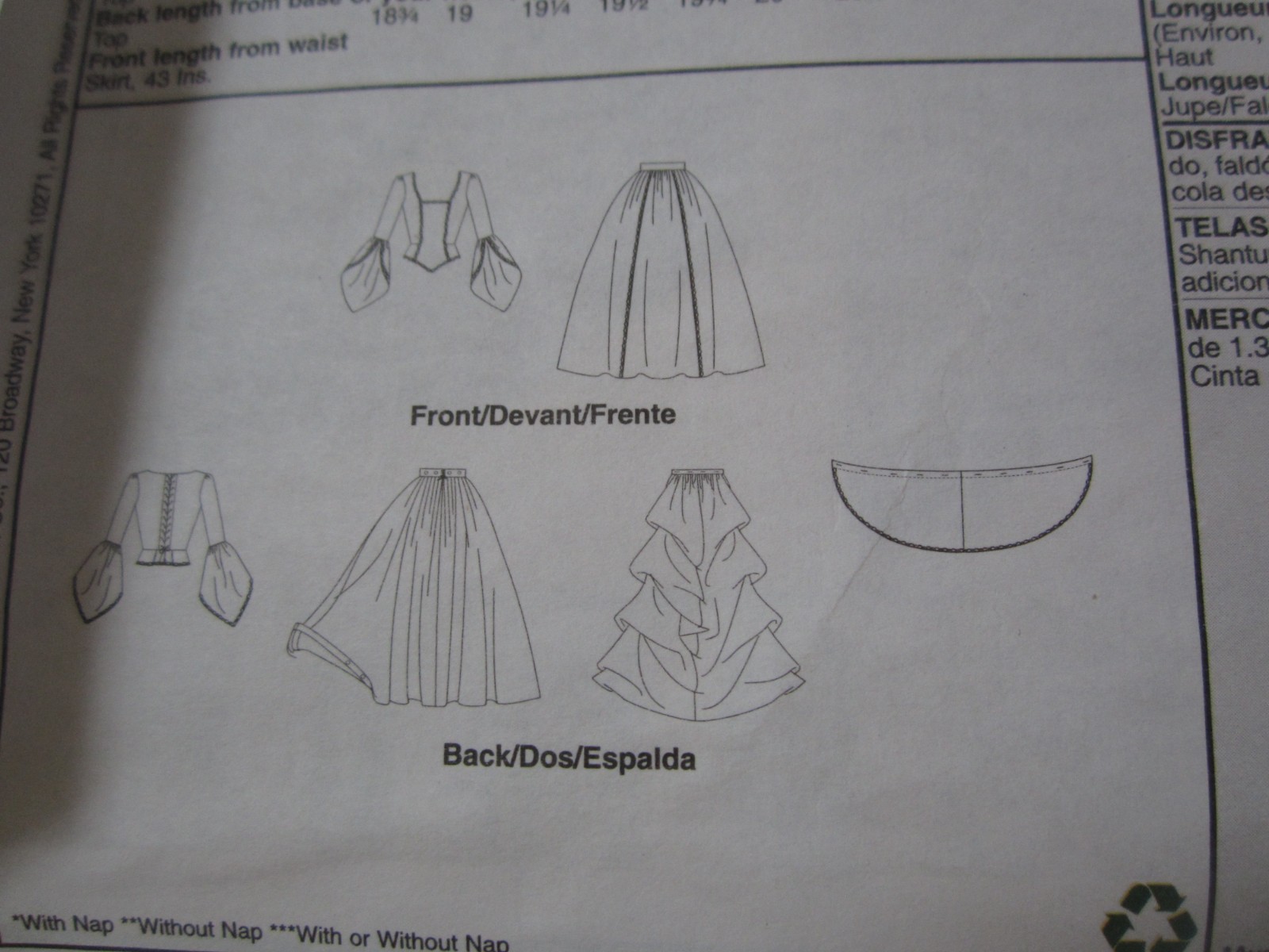 McCalls Sewing Pattern M6097 Sizes 14-20 Misses Victorian Costume Uncut ...