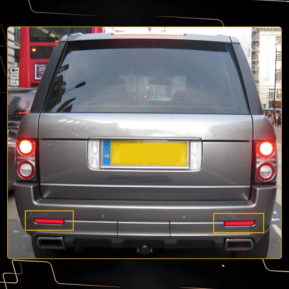 Red Pair Bumper Reflectors Rear Left&Right Range for Full Rover Size ...