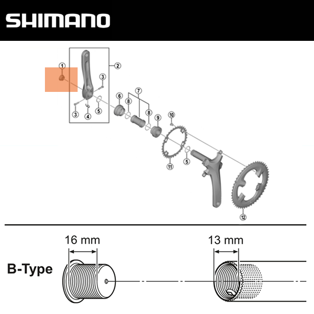 Genuine SHIMANO R8000/R7000/R6800 UT 105 Crank Arm Fixing Bolt Black | eBay