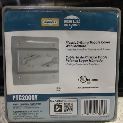 2-Gang Weatherproof Cover, Plastic, Toggle/Toggle, Gray | eBay