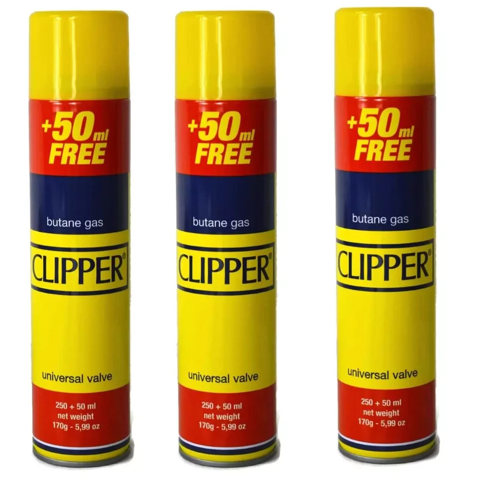 3X CLIPPER High Quality Universal Gas Lighter Butane Gas Fuel Fluid ...