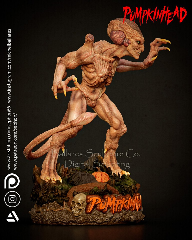 Pumpkinhead Horror Film 3D Print, Unpainted Demon Monster Model Kit | eBay