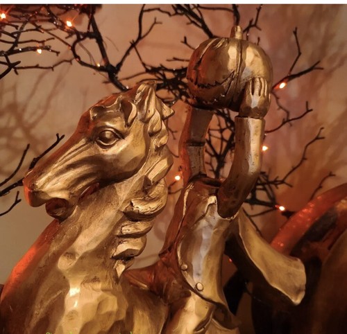 Headless Horseman Sleepy Hollow Halloween Jack Pumpkin Statue Prop ...