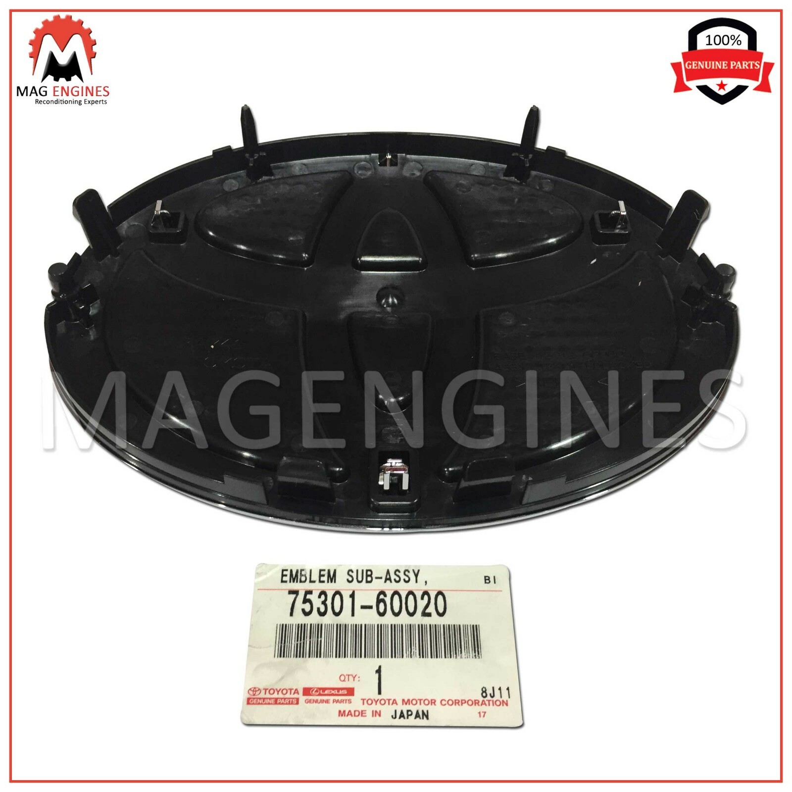 75301-60020 GENUINE OEM FRONT PANEL RADIATOR GRILLE EMBLEM 7530160020 ...