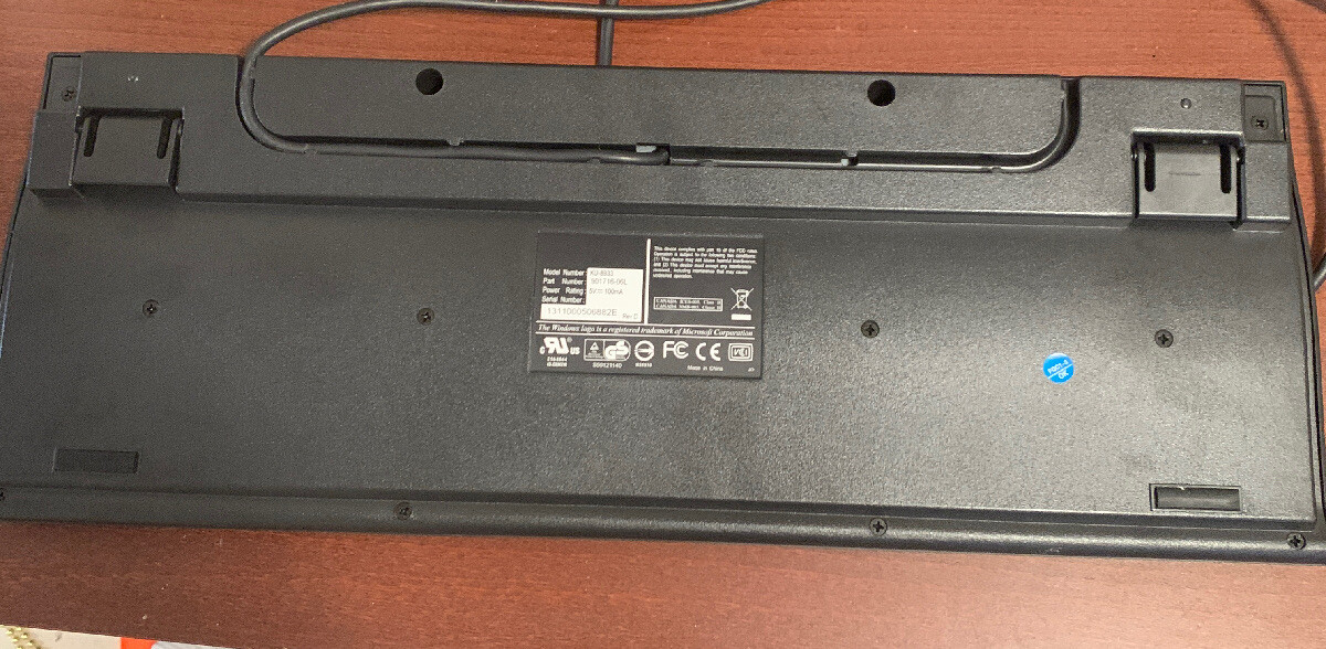 2 Dell Wyse Ku-8933 US English USB Wired Black Desktop Keyboard 901716 ...