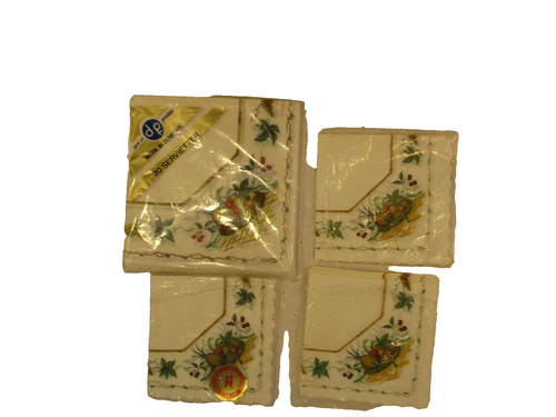 Vintage 20 7" & 5" (40 total) Made in Denmark 1960s Paper Napkins Fruit ...