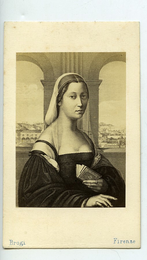 Italy Firenze Pitti La Monaca di Leonardo da Vinci Old CDV Photo Brogi ...