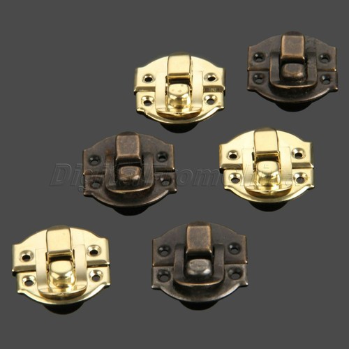 10-50pcs 27*29mm Antique Bronze Gold Mini Lock Buckle Box Case Chest ...