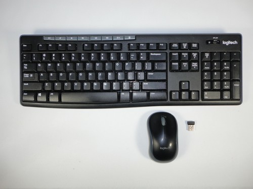 Logitech K270 WIRELESS COMBO Keyboard & M185 PC Mouse 810-005232 USB ...