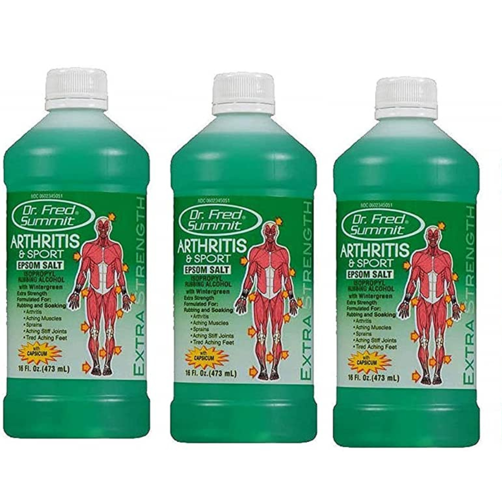 Dr Fred Summit Arthritis & Sport Epsom Salt Alcohol, Wintergreen 16fl ...