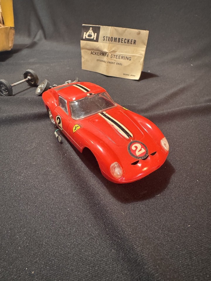 Vintage 1960 1/32 Slot Car Ferrari 250 GTO Strombecker W/Ackerman ...