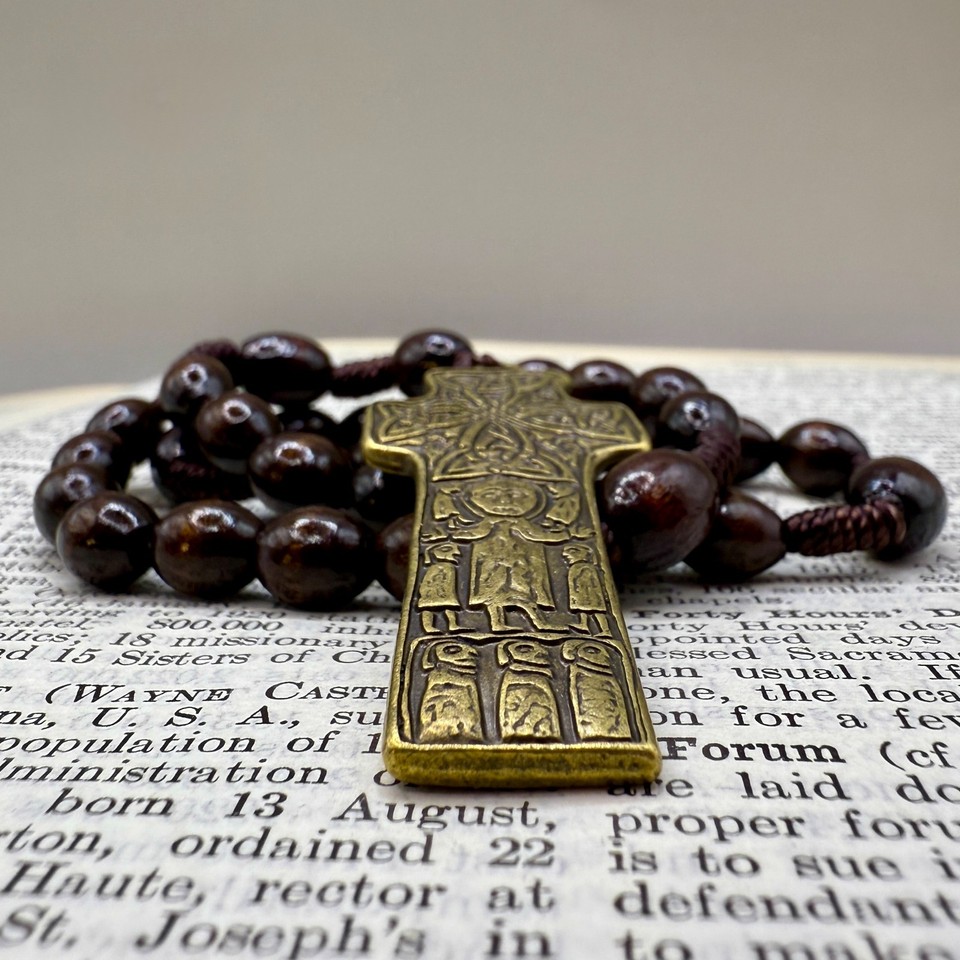Anglican Rosary Beads –Handmade in Scotland, Maple Brass Celtic ...