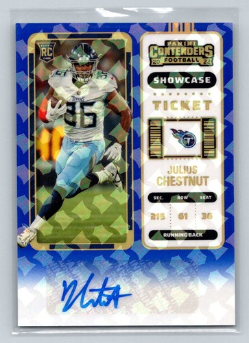 2022 Panini Contenders #274 Julius Chestnut Rookie Ticket Showcase ...