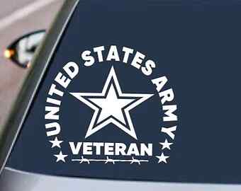 US ARMY VETERAN DECAL - USA Military Soldier Sticker - Car Truck SUV ...