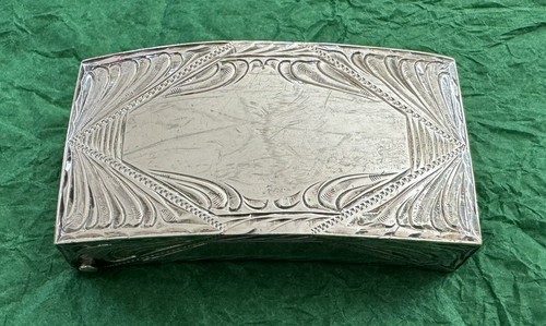 Old Vintage Antique 925 Sterling Silver Blank Name Monogram Style Belt ...