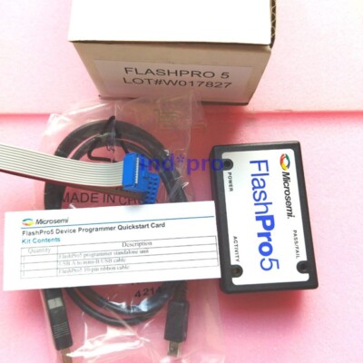 FlashPro5 Programmer Standalone Unit With USB A To Mini-B 10Pin Ribbon Cable New | eBay